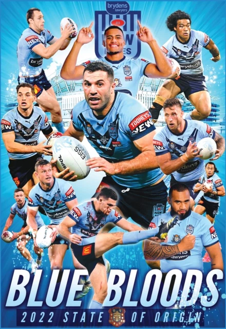 NRL RUGBY NSW blues team LAMINATED poster,state of origin,BARGAIN 7 $18 ...