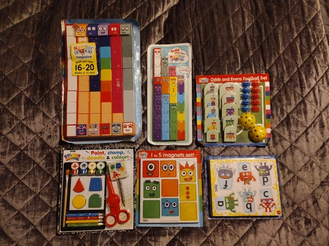 CBEEBIES NUMBER BLOCKS Collection with Alphablocks and Magnets Bundle £ ...