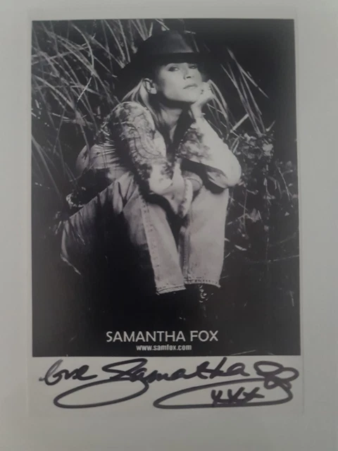 SAMANTHA FOX AUTOGRAMM Signiert Orginal International Autograph Signed ...