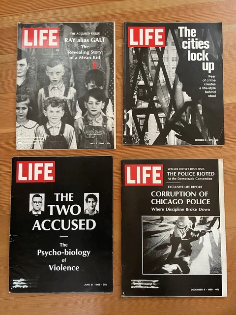 LIFE MAGAZINE 1968/1971 Four Issues On Violence/Crime £15.57 - PicClick UK