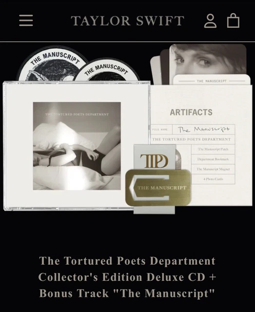 TAYLOR SWIFT THE Tortured Poets Department Manuscript Collectors ...