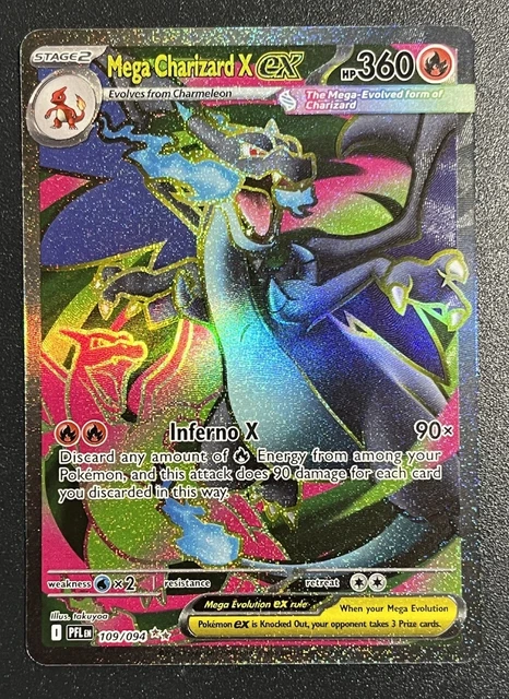MEGA CHARIZARD X ex 109/094 Me02: Phantasmal Flames Holo £50.54 ...