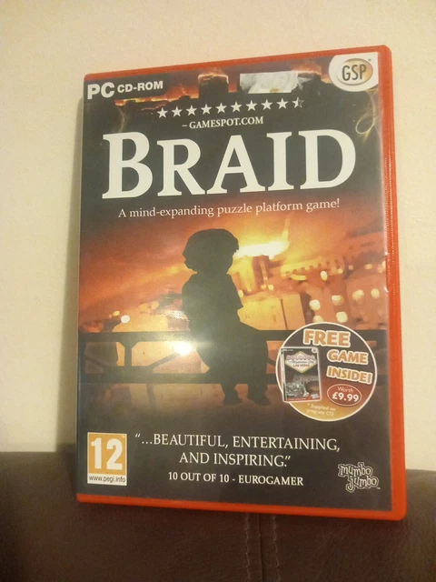 BRAID - A mind expanding puzzle platform gioco PC CD-ROM GSP Mumbo Jumbo In perfette condizioni ...