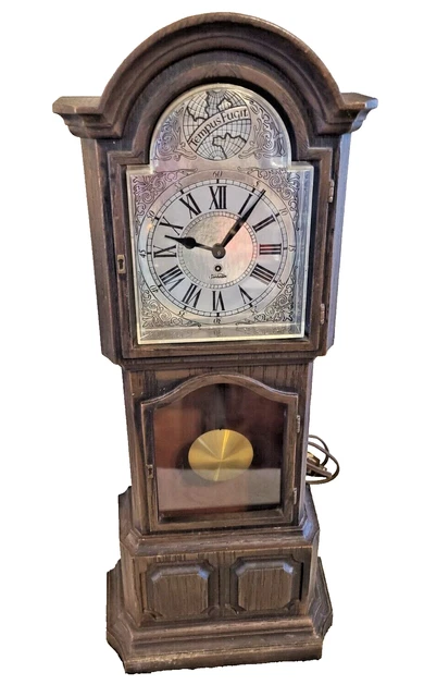 VINTAGE SUNBEAM TEMPUS Fugit Electric Pendulum Mini Grandfather Clock ...