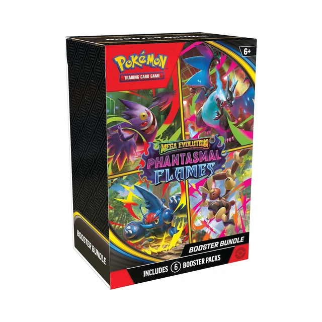 POKEMON TCG MEGA Evolution Phantasmal Flames Booster Bundle Set - New ...