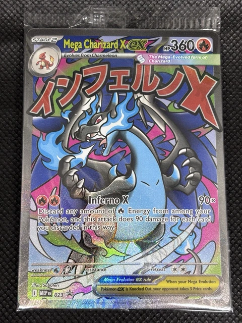 SEALED MEGA CHARIZARD X ex +Oricorio Phantasmal Flames UPC Promo 023 ...