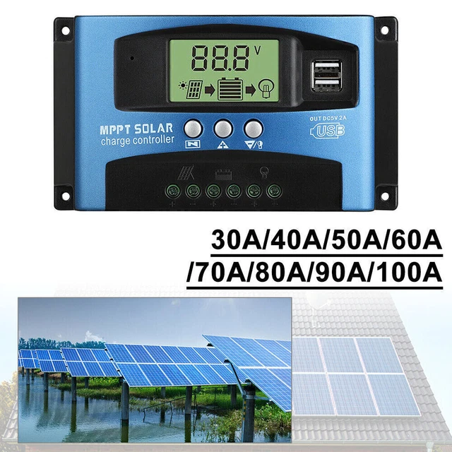 MPPT SOLAR PANEL Regulator Charge Controller 30A-100A 12/24V Auto Focus Tracking EUR 25,70 ...