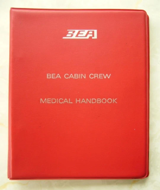VINTAGE 1960S BEA British Airways CABIN Crew MEDICAL HANDBOOK Air ...