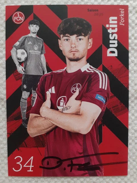 AUTOGRAMMKARTE DUSTIN FORKEL 1. FC Nürnberg Saison 2024/2025 EUR 1,00 ...