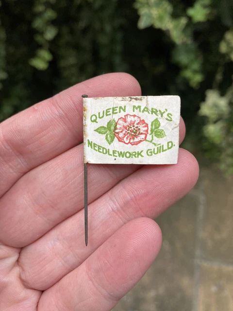 RARE WW1 QUEEN Mary’s Needlework Guild Fundraising Pin £10.00 - PicClick UK