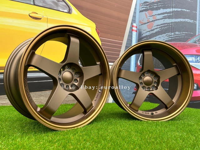 18 & 5X114.3 8.5J+9.5J CE28N TE37 Nismo LMGT4 Gtr-D Style Bronze Roues ...