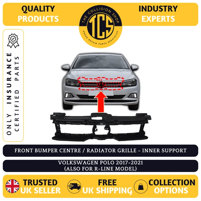 VW POLO 2017-2021 Front Bumper Centre Grille Inner Support Bracket ...