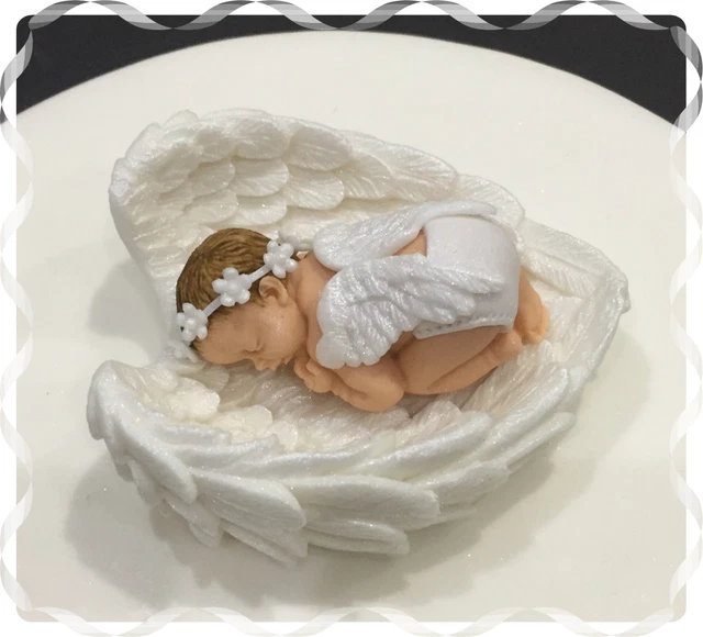 HANDMADE BABY GIRL ANGEL cake topper Christening baby shower birthday £ ...