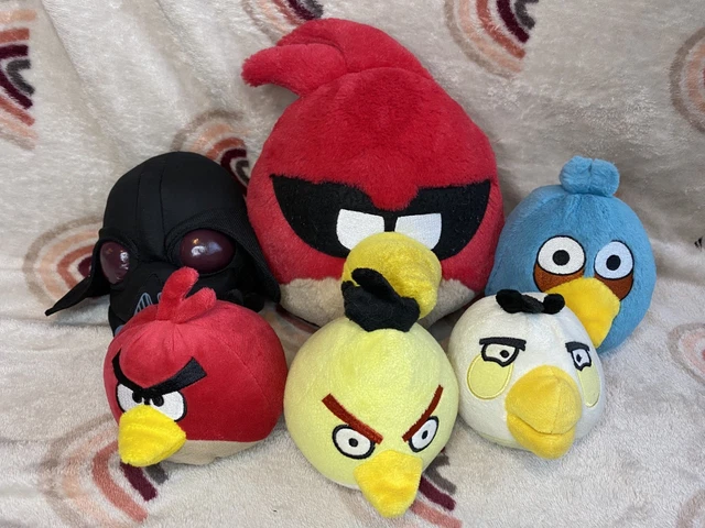6 X OFFICIAL Angry Birds Plush Toys Bundle including a Star Wars angry ...