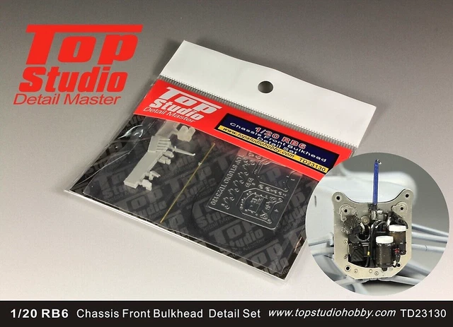 TOP STUDIO 1/20 RB6 Chassis Front Bulkhead Detail-Up Set #TD23130 for ...