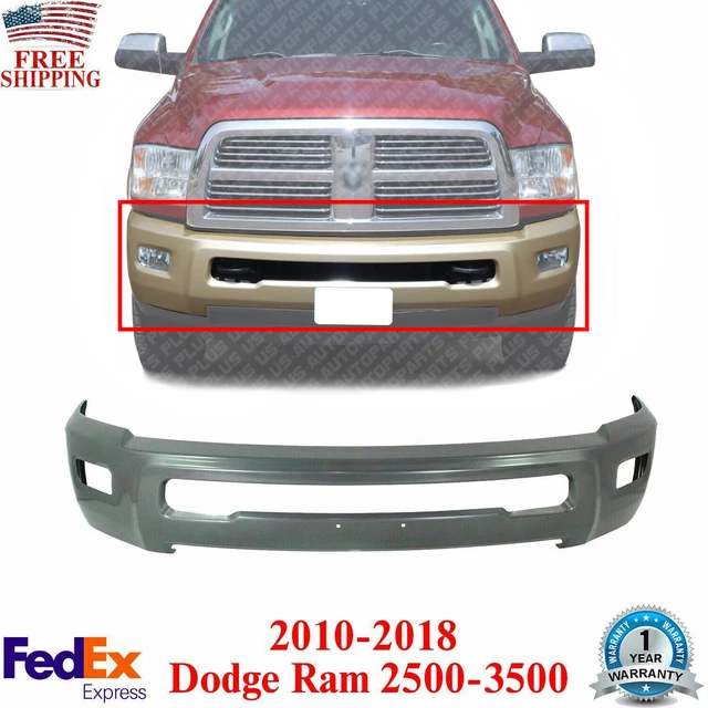 FRONT BUMPER FACE Bar Primed With Fog Light Holes For 2010-2018 RAM ...