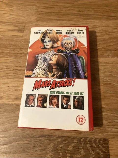 MARS ATTACKS VHS Comedy Sci Fi Vtg Retro Movie Film £8.99 - PicClick UK