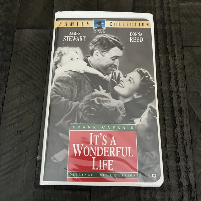 ITS A WONDERFUL Life Movie VHS Tape CLAM SHELL James Stewart Donna Reed ...
