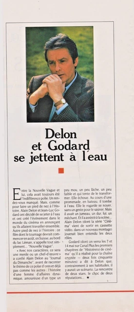 ALAIN DELON / GODARD - Article Presse 19891 - 1/2 page EUR 3,00 ...