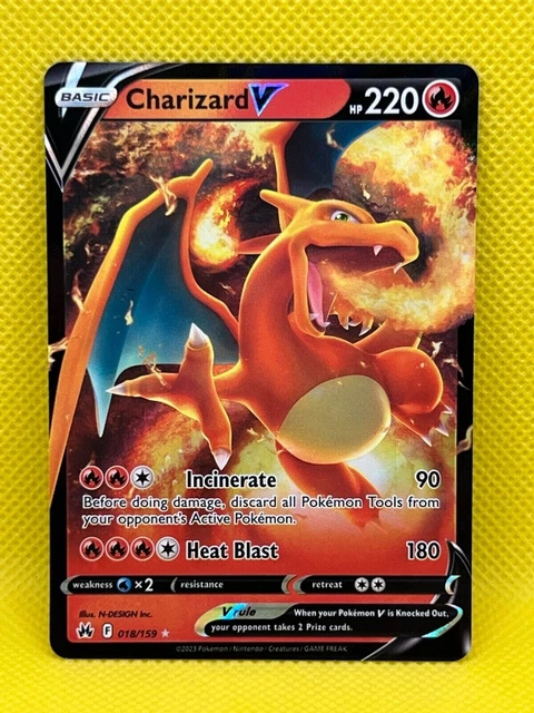 ( CHARIZARD V ) - Ultra Rare - Holo - 018/159 - NM - Pokemon TCG - Crown Zenith $7.99 - PicClick CA
