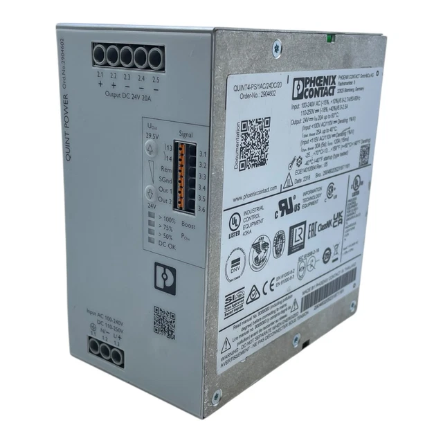 ALIMENTATION SUR RAIL Phoenix Contact Quint4-PS/1AC/24DC/20 2904602 ...