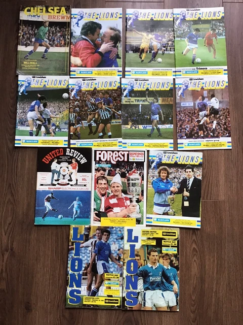 MILLWALL FOOTBALL PROGRAMMES Bundle Joblot X 13 1985-1992 Home And Away ...