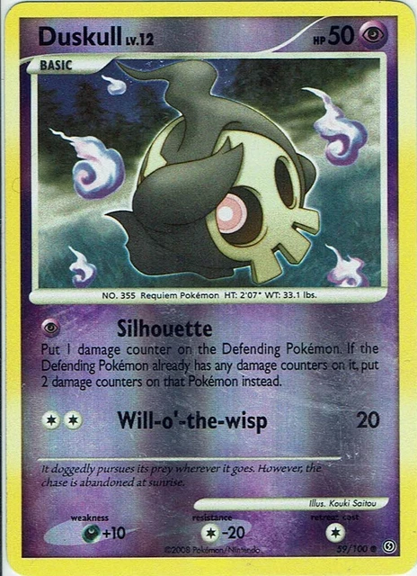 POKEMON CARTE TRADING Card Jeu D&p Tempête Numéro 59/100 Duskull ...