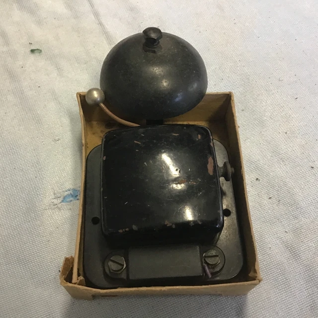 VINTAGE TELEPHONE WALL receiver bell box on cast backing $45.00 ...