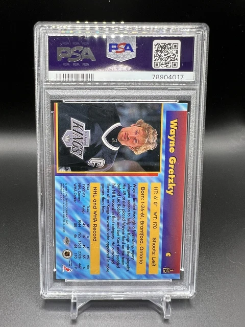 1993-94 TOPPS FINEST Stadium Club Wayne Gretzky PSA 9 Los Angeles Kings ... 1993-94 TOPPS FINEST Stadium Club Wayne Gretzky PSA 9 Los Angeles Kings ...