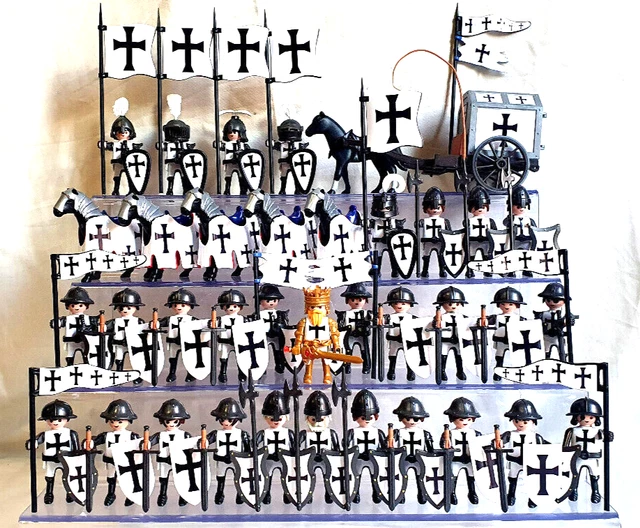 PLAYMOBIL 30 RITTER DEUTSCHE TEMPLER Mittelalter 3666 KNIGHT castle ...