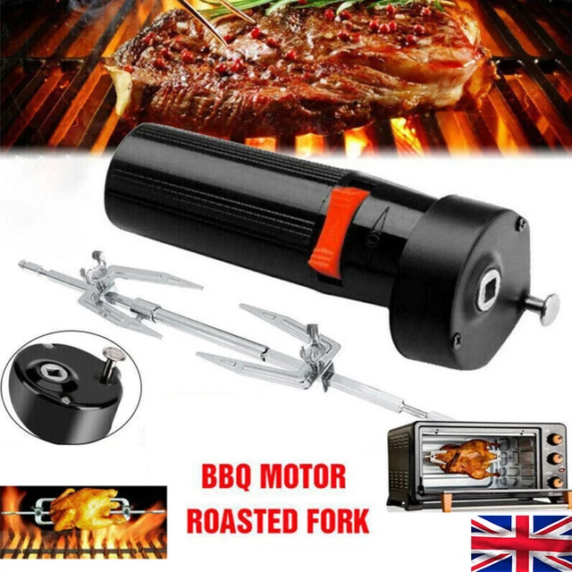 ELECTRIC BBQ ROTISSERIE Motor Stainless Steel Roaster Chicken Grill ...