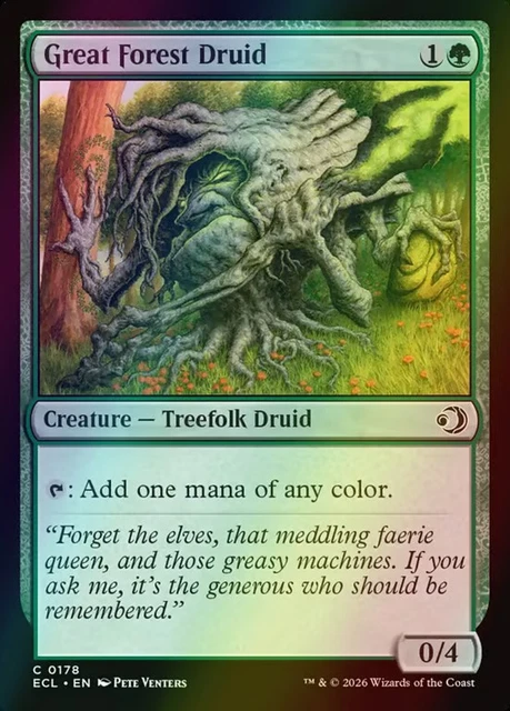 MTG GREAT FOREST Druid Foil ** Lorwyn Eclipsed ** English $0.99 ...