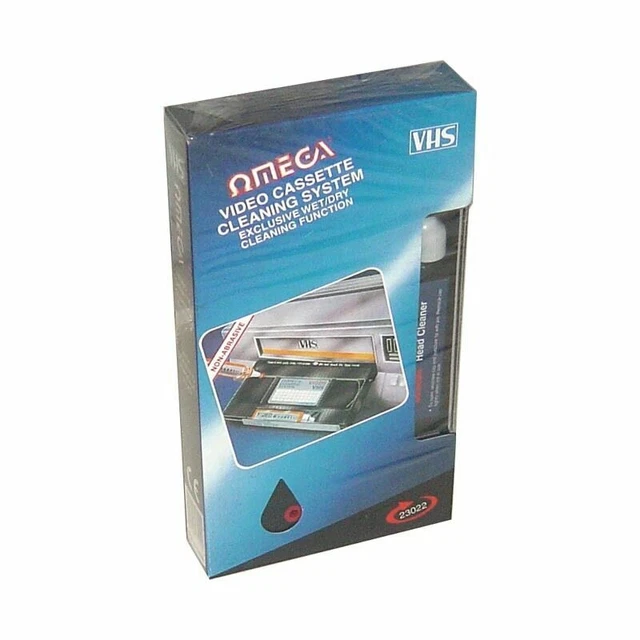 OMEGA VHS VCR Cassette Tape Video Recorder Head Cleaner System Wet ...