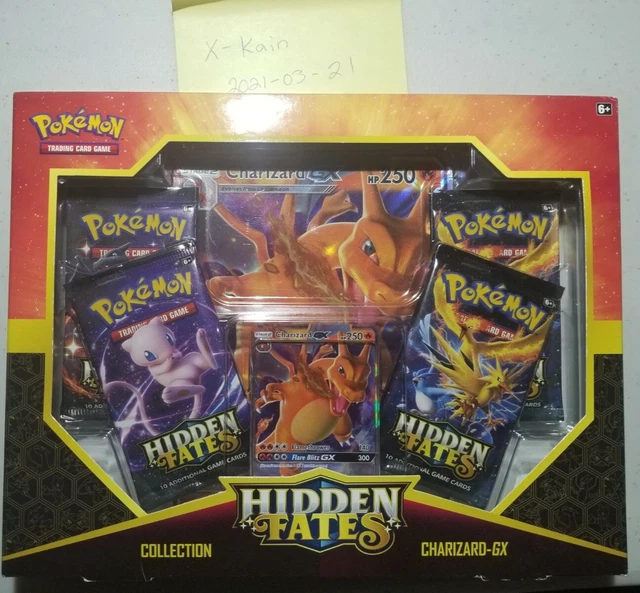 CHARIZARD GX HIDDEN Fate Collection Box Sealed Mew Zapdos Oversized ...