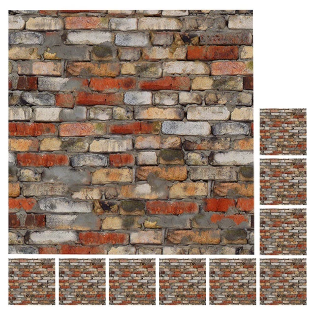 12PCS MINIATURE FLOOR Stickers Mini House Floor Paper Sheet Fake Tile ...