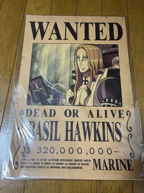 ONE PIECE WANTED Book Hawkins Bounty Poster £34.76 - PicClick UK