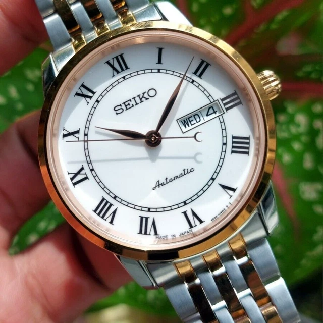 RARE MONTRE HOMME Seiko Pre sage Roman Dial Automatic SRP766J1 Day Date ...