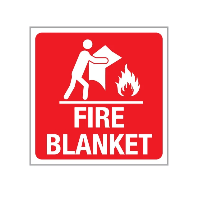FIRE BLANKET EXTINGUISHER sticker decal warning signs $4.95 - PicClick AU