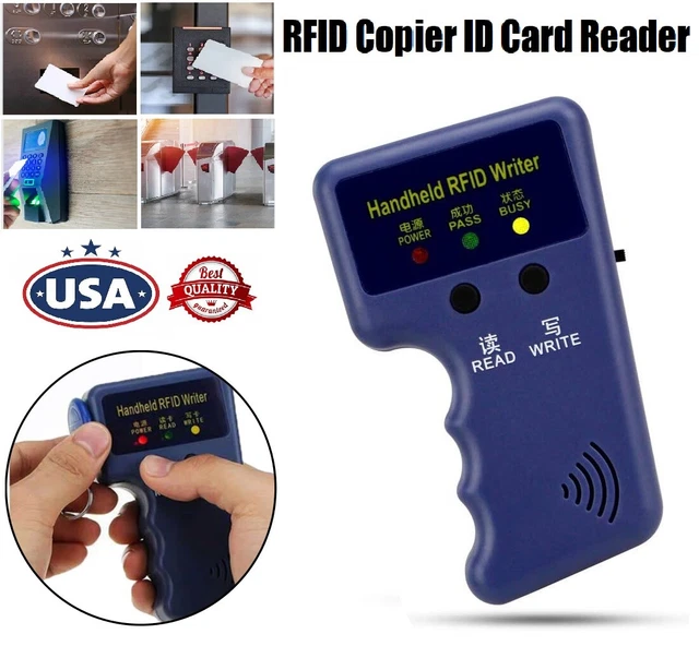 125KHZ RFID COPIER ID Card Reader Handheld Writer Access Control Card ...