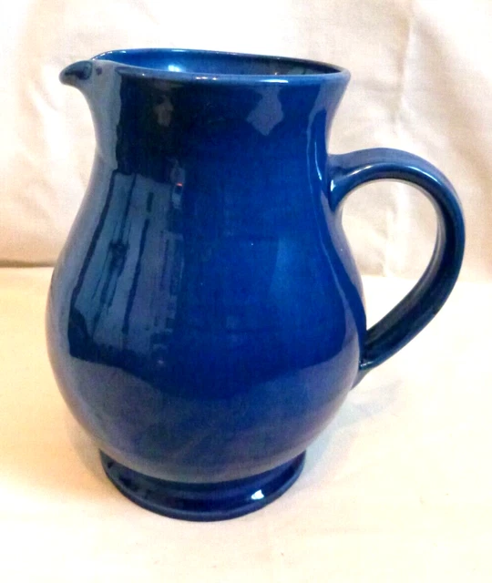 ANTIQUE C H Brannam Barum Ware Pottery Arts & Crafts Blue Jug ...