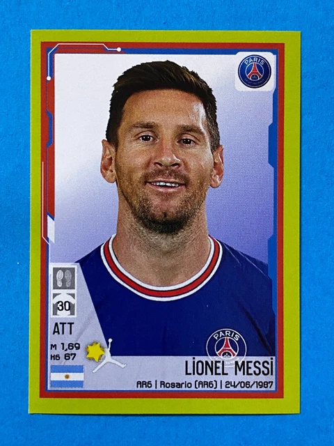 PANINI STICKER FOOT 2022 Lionel Messi (Paris Saint-Germain) Figure £7. ...