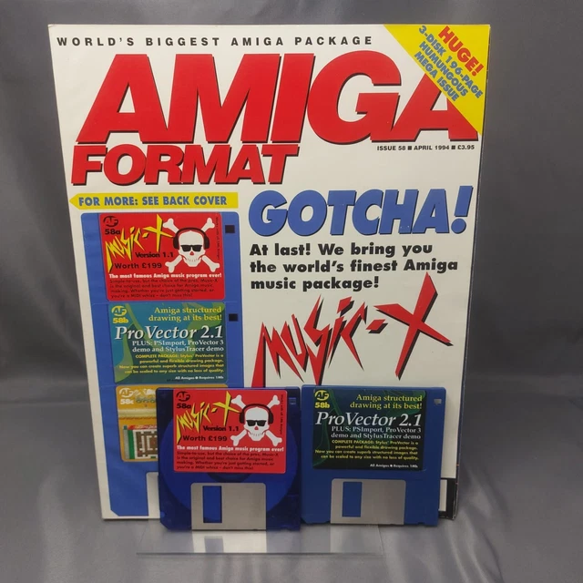 AMIGA FORMAT MAGAZINE Issue 58 1994 Including With 2 Cover Disk £19.99 ...