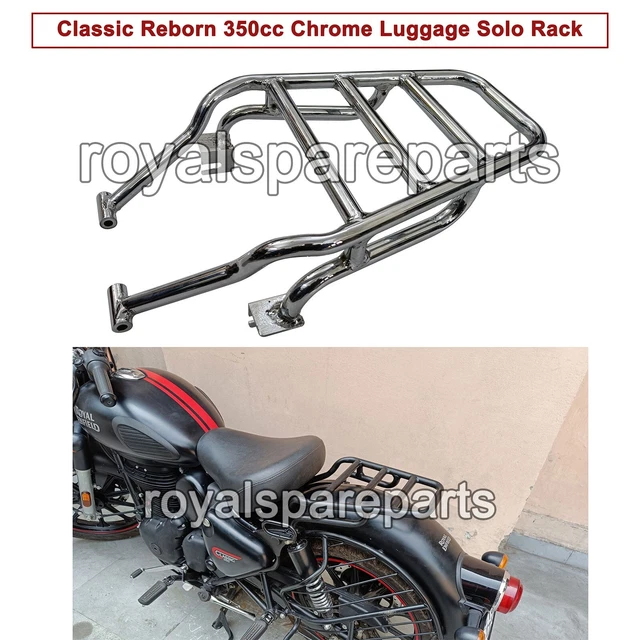 ROYAL ENFIELD CLASSIC Reborn 350cc "Rear Solo Luggage Rack Chrome ...