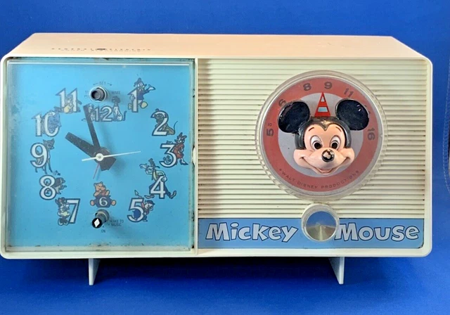 VINTAGE GENERAL ELECTRIC GE Disney Mickey Mouse Alarm Clock AM Radio ...
