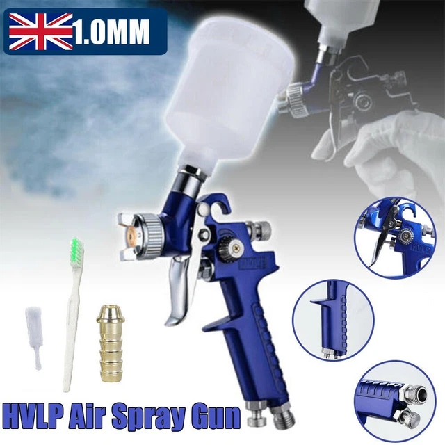 HVLP MINI GRAVITY Feed Air Spray Paint Gun 1.0 mm Nozzle Auto Car Paint ...