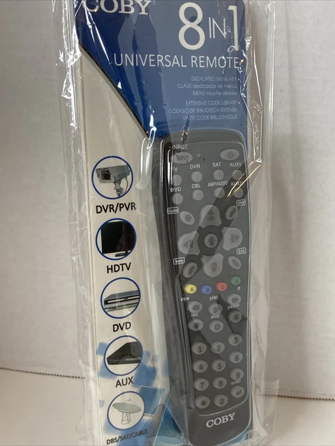 COBY 8 IN 1 Universal Remote Control (CRC-02) - NEW SEALED FREE ...