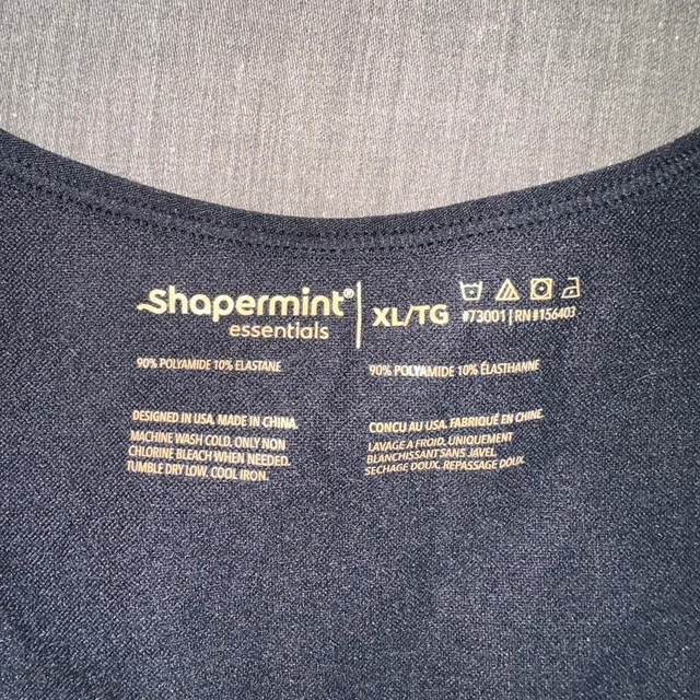 SHAPERMINT ESSENTIALS XL Open Bust Shaper Black Slimming Cami Top | New ...