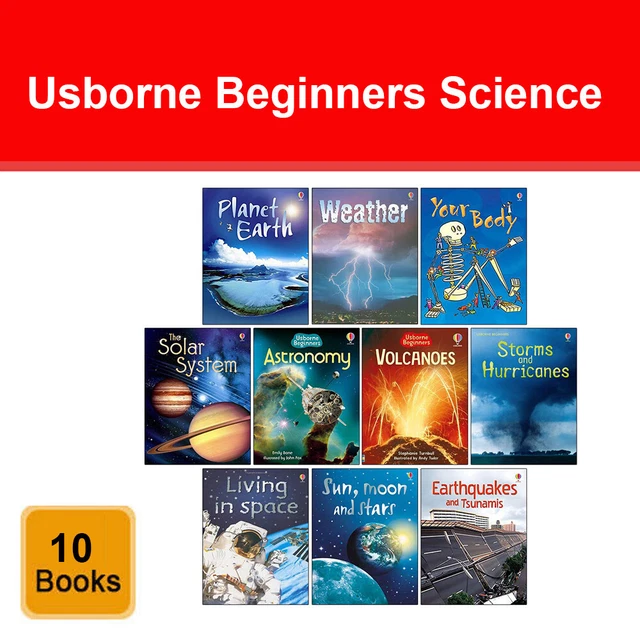 USBORNE BEGINNERS SCIENCE 10 Books Collection Set Sun, Moon and Stars ...