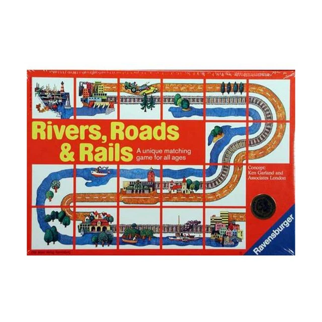 RAVENSBURGER BOARDGAME RIVERS, Roads & Rails (1989 Ed) Box VG+/EX £38. ...
