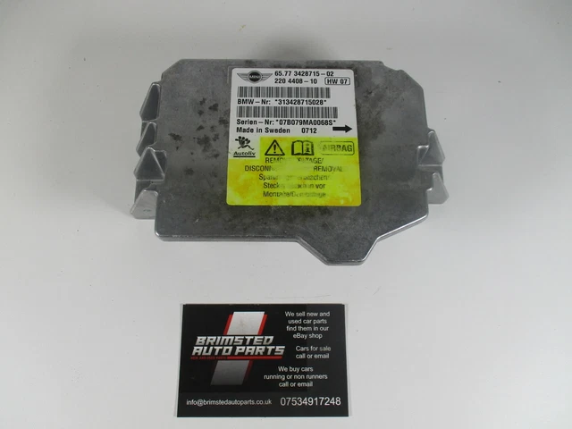 2006-2013 MINI COOPER One R56 Airbag ECU Choc Contrôle Module ...